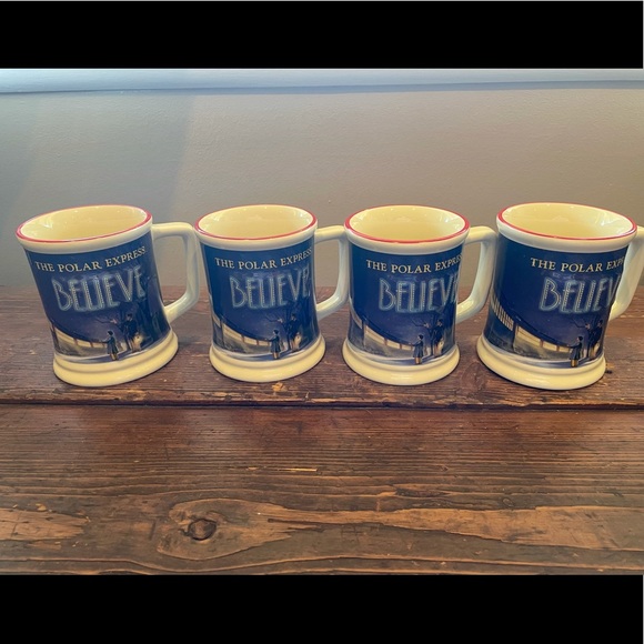 Dining | Set Of 4 Polar Express Mugs | Poshmark